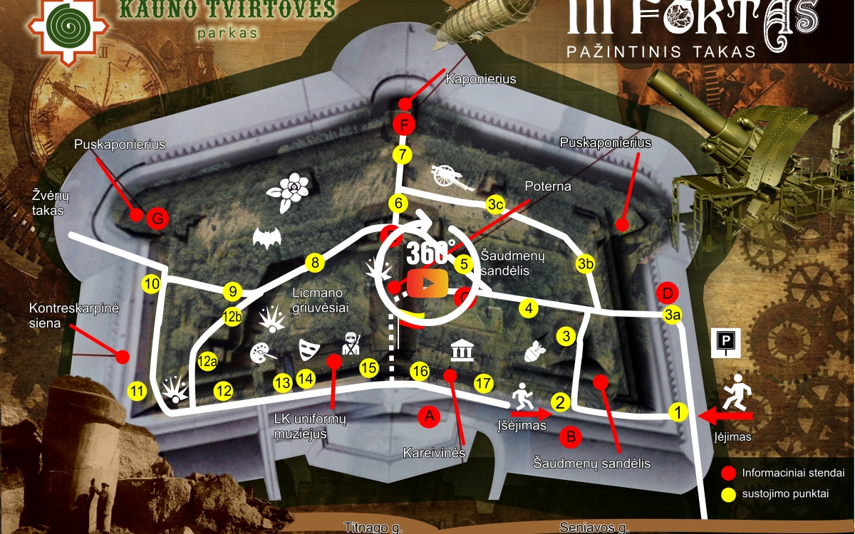 3 FORTAS | Kauno tvirtovės parkas virtual tour | Klapty